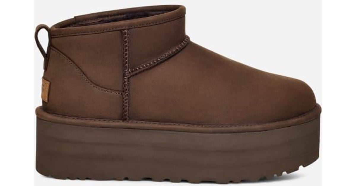 UGG Classic Ultra Mini Plateaustiefel in Braun | Lyst DE