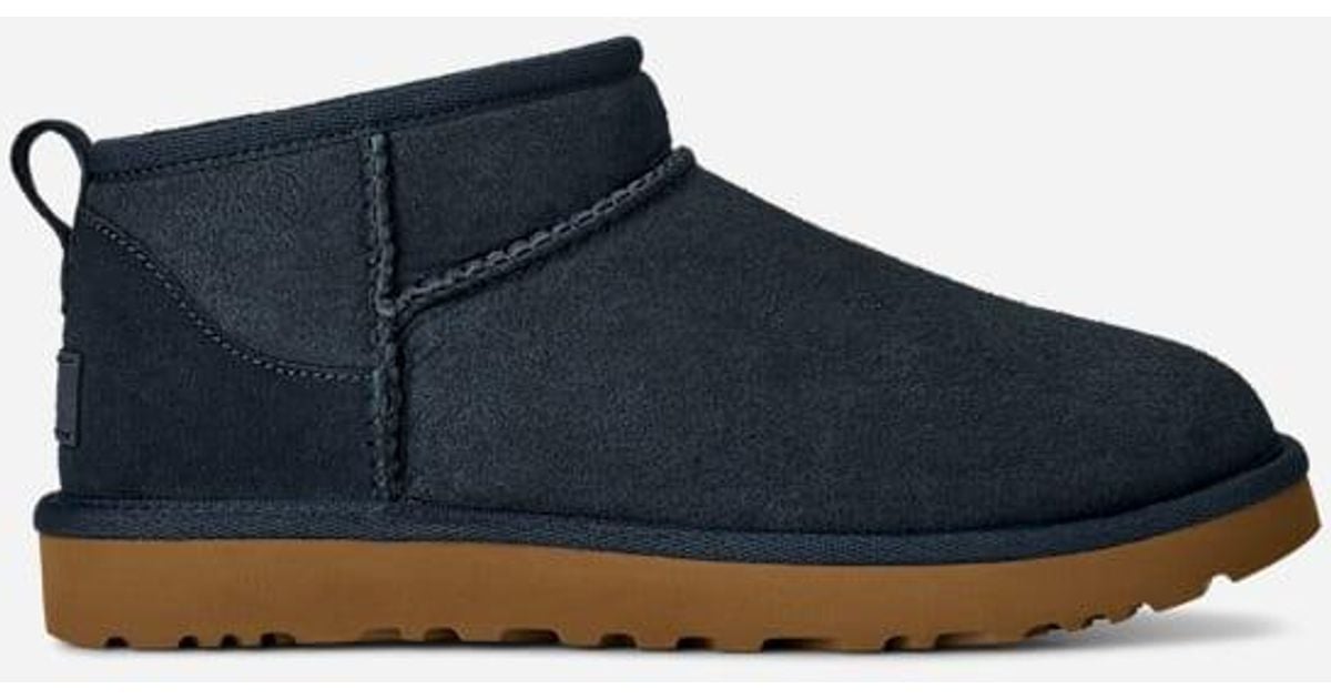 UGG Classic Ultra Mini Sheepskin Classic Boots in Black | Lyst UK
