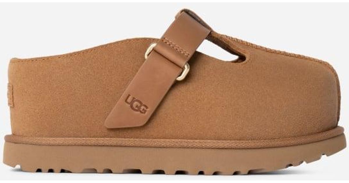 UGG Goldenstar Hi Clog Suede Shoes in Black | Lyst