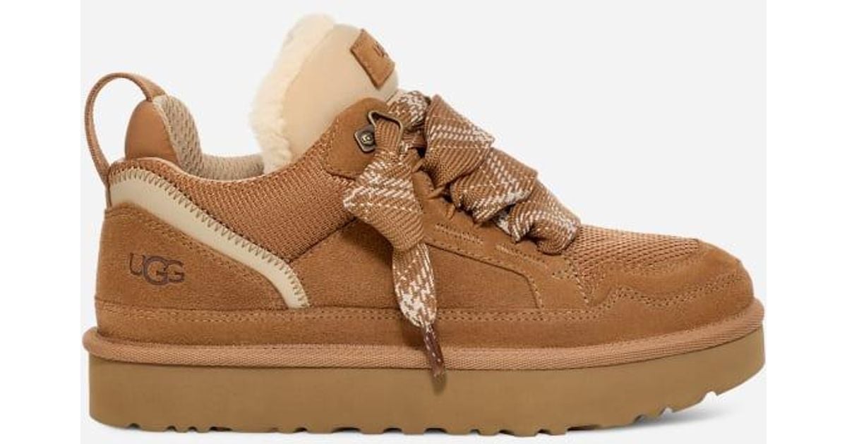 UGG ® Lowmel Canvas/suede/recycled Materials Sneakers in Black | Lyst