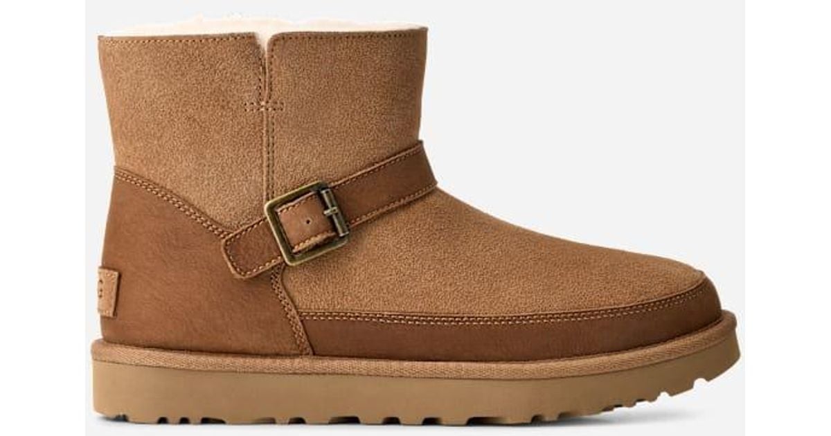 UGG Classic Mini Bellina Belted Boot in Black | Lyst UK