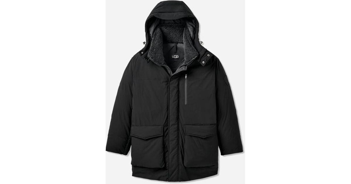 UGG Eamon Down Parka Jacket Polyester in Black for Men | Lyst