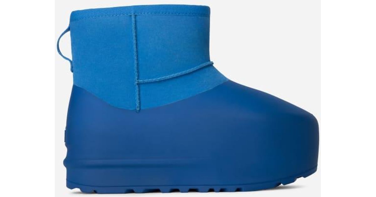 UGG Classic Mini Pumped Molded Suede Classic Boots in Blue | Lyst