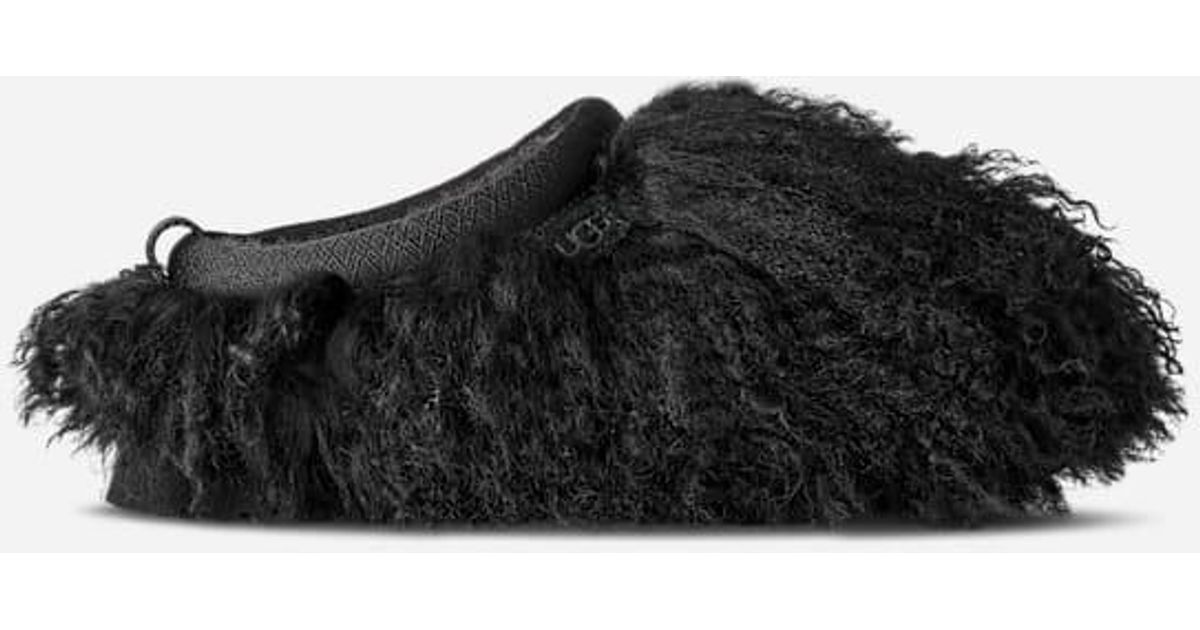 UGG Tazz Fluff Momma Sheepskin Slippers in Black | Lyst