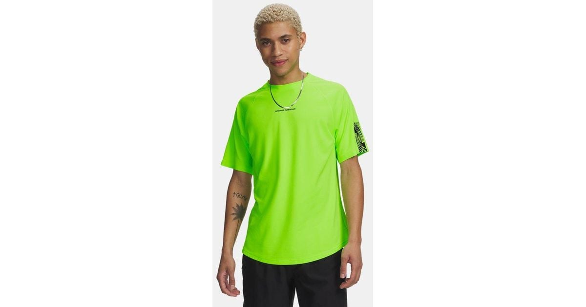 Under Armour Challenger Elite Short Sleeve Hyper in Green for Men | Lyst UK