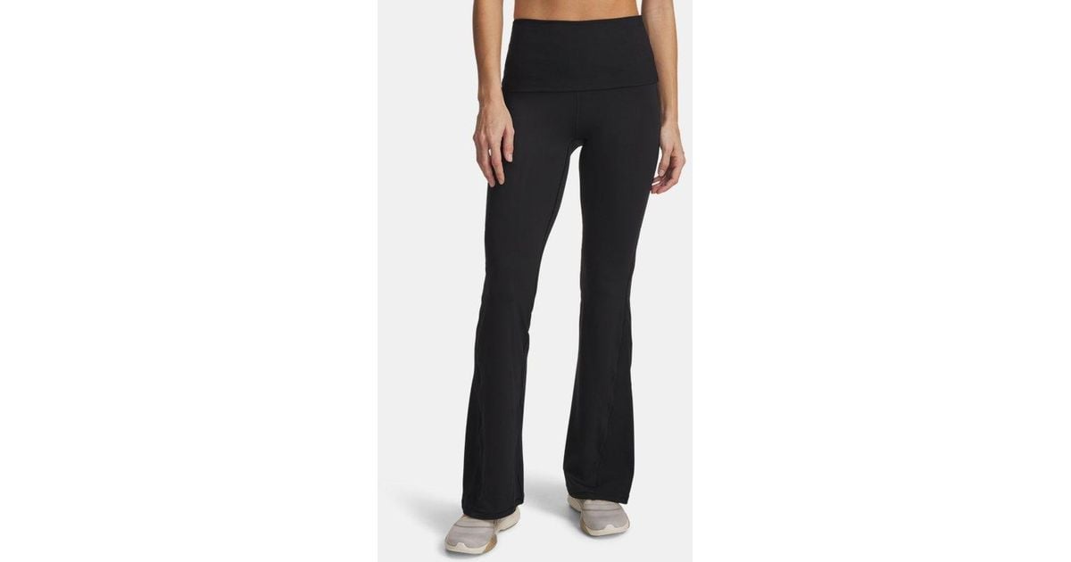 Under Armour Meridian Foldover Rib Flare Leggings in Black | Lyst UK