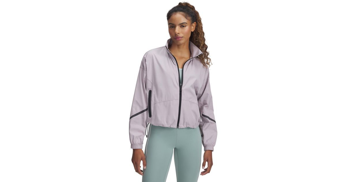 Under Armour Ua Unstoppable Woven Sheen Jacket in Purple | Lyst
