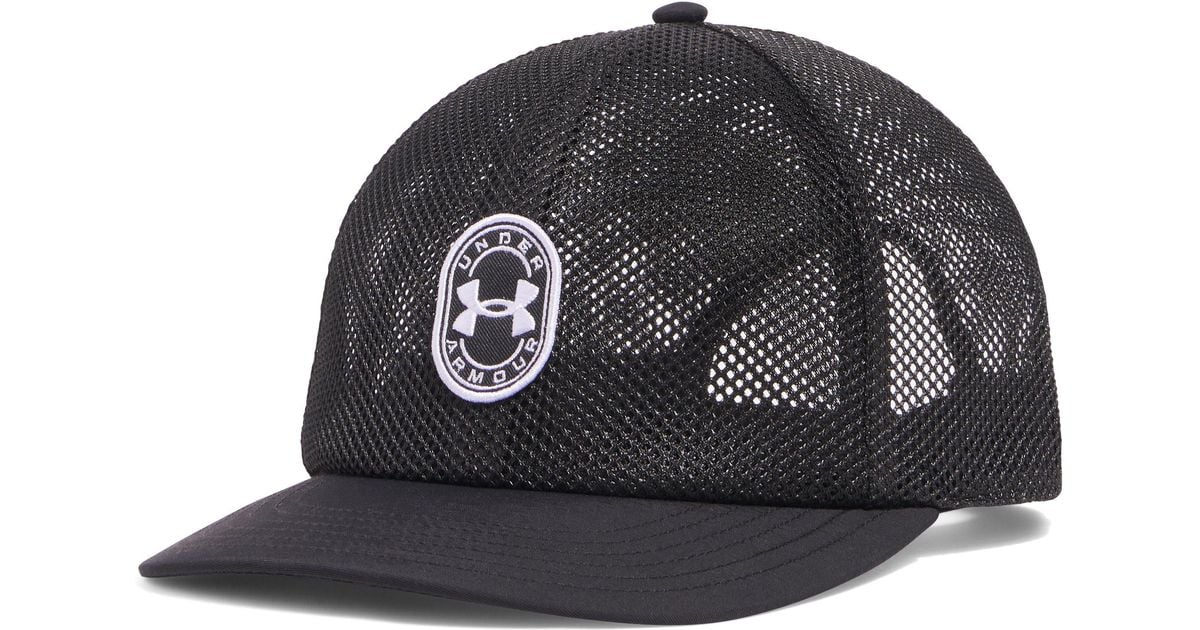 Under Armour Ua Sportstyle Mesh Snapback Cap in Black for Men | Lyst
