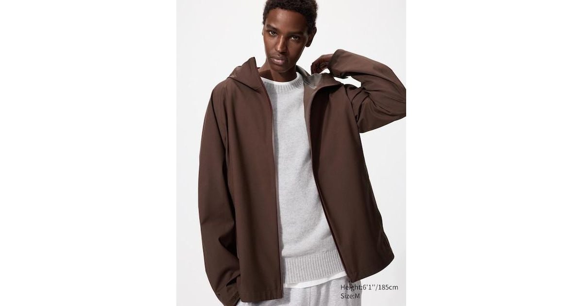 Uniqlo Blocktech Parka (3D Cut) in Brown for Men | Lyst UK