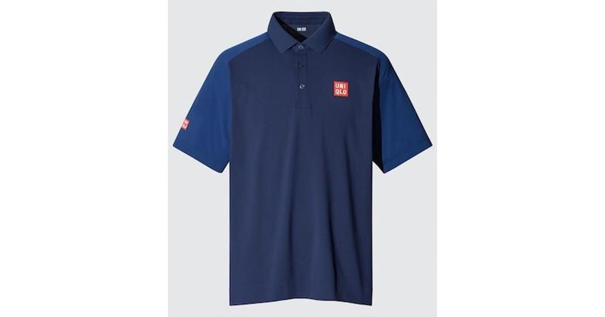 Uniqlo Dry-Ex Polo Shirt (Adam Scott, Logo) in Blue for Men | Lyst UK