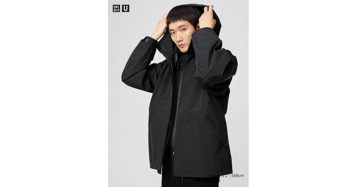 Uniqlo Blocktech Utility Parka in Black for Men | Lyst UK