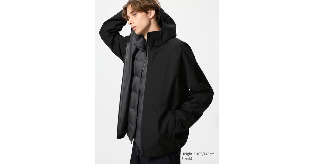 Uniqlo Blocktech Parka (3D Cut) in Black for Men | Lyst UK