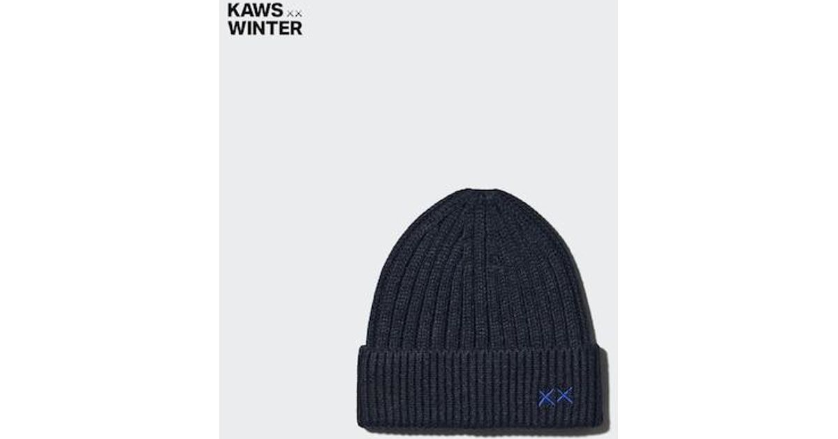 Uniqlo Kaws Winter Heattech Beanie Hat in Blue for Men | Lyst UK