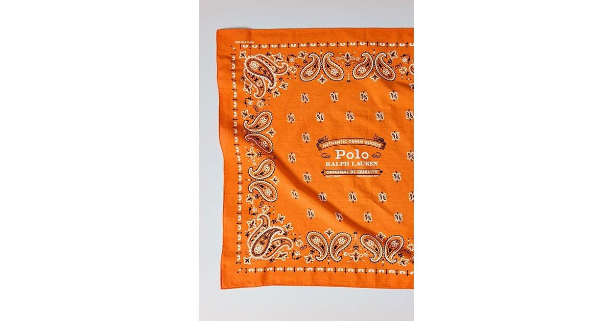 Polo Ralph Lauren Rl Classic Paisley Bandana in Orange for Men | Lyst
