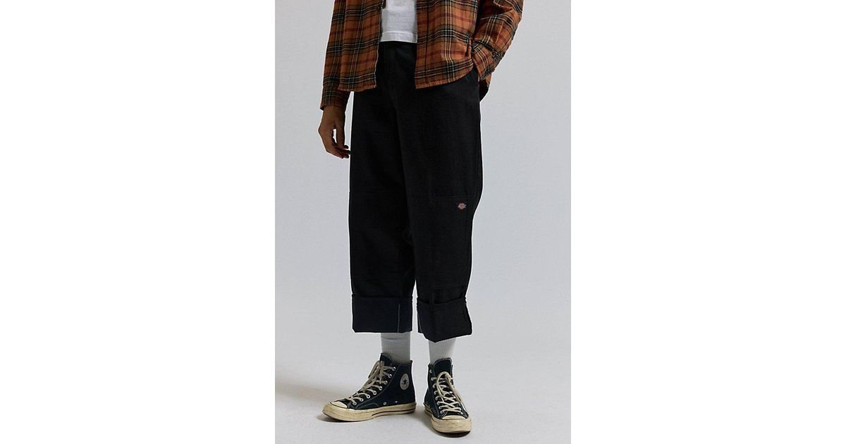 Urban Renewal Remade Dickies Wide Cuff Cropped Work Pant in Black for ...