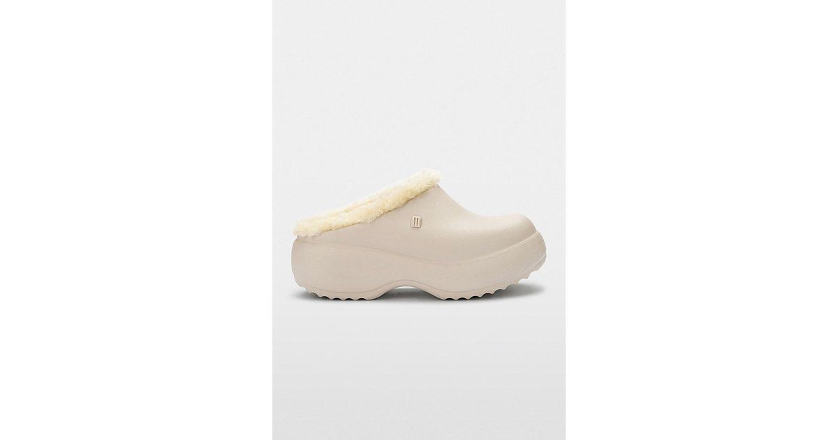 Melissa Free Fluffy Platform Clog in Natural | Lyst