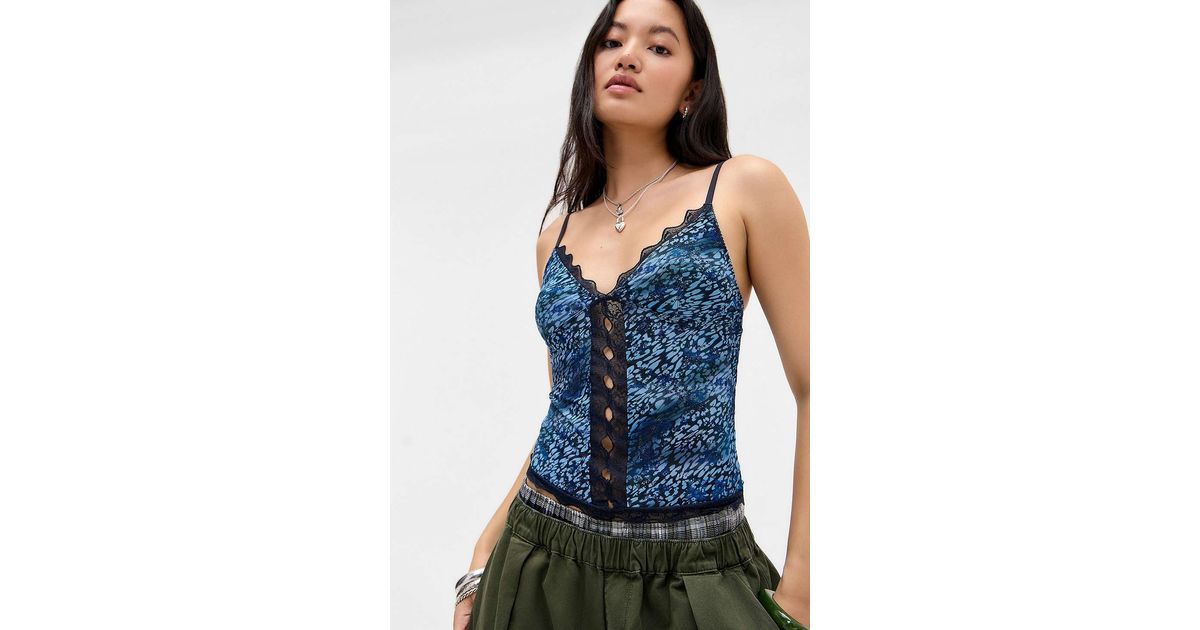 Out From Under Cut-out Cami in Blue | Lyst UK