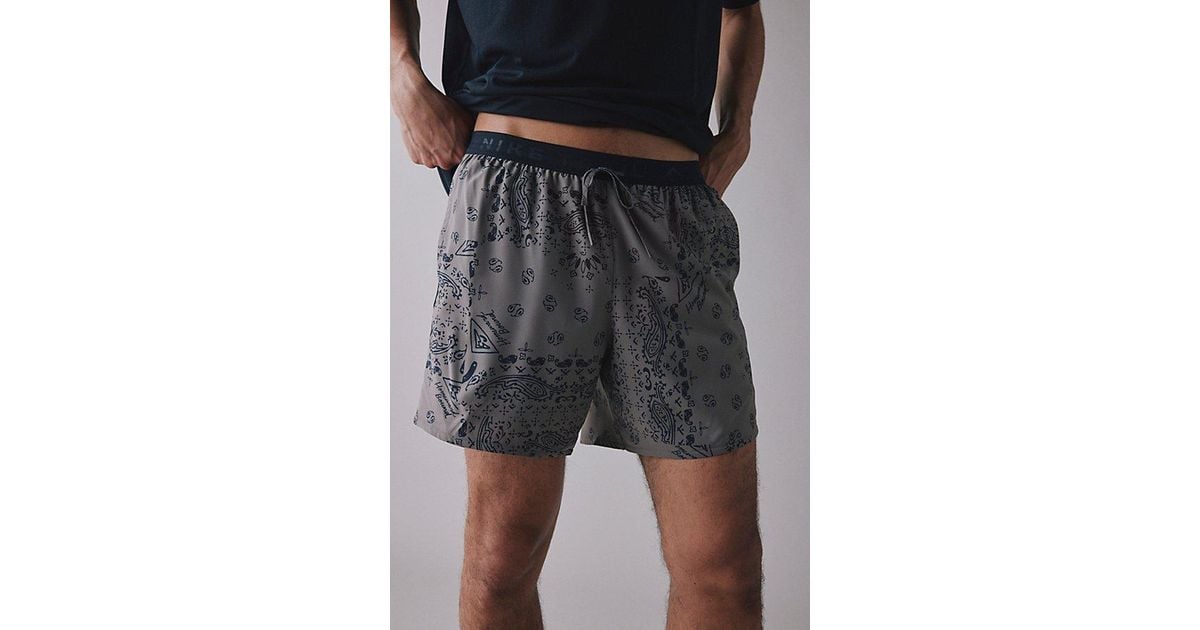 Nike Trail Dri-Fit 6" Allover Pattern Running Short in Black for Men | Lyst