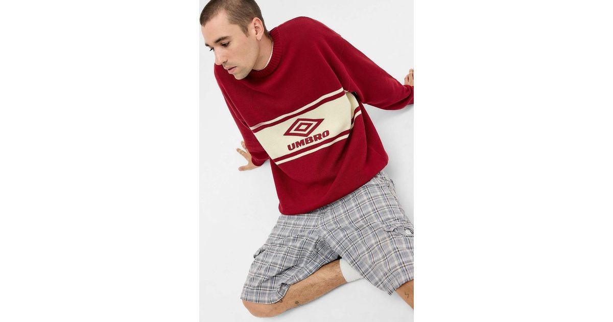 Umbro Uo Exclusive Red Logo Knit Jumper for Men | Lyst UK