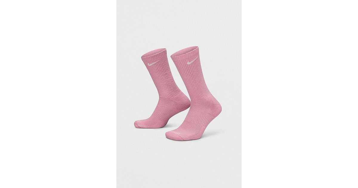 Nike Everyday Plus Cushioned Training Crew Sock 6-Pack in Pink | Lyst