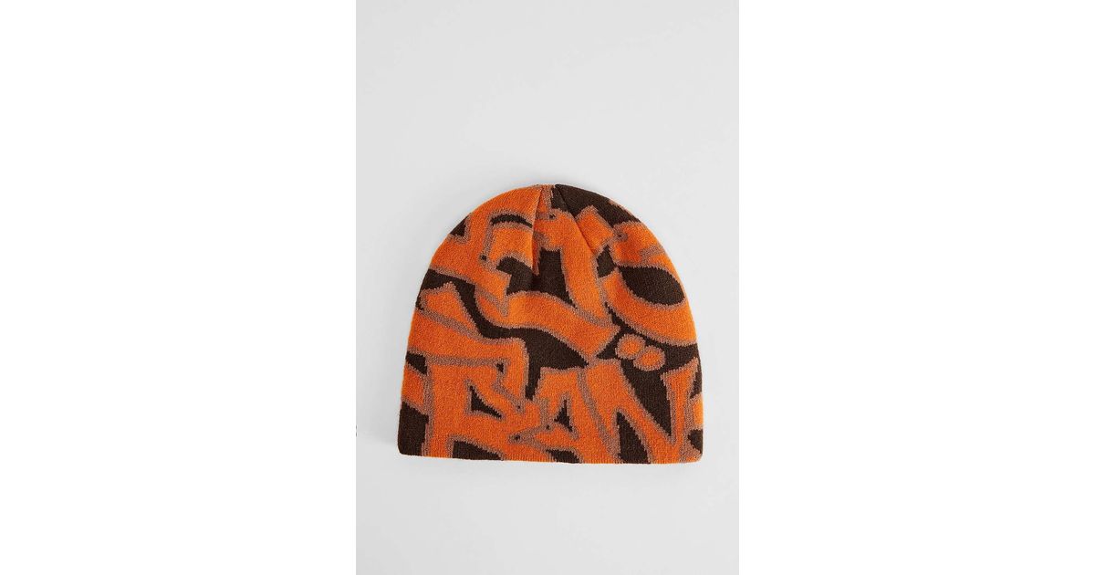iets frans... Orange Graffiti Beanie for Men | Lyst UK