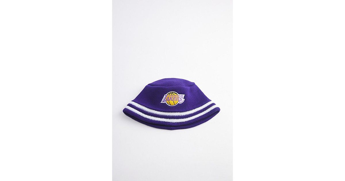 Mitchell & Ness Los Angeles Lakers Nba Knucket Knit Bucket Hat in Blue ...