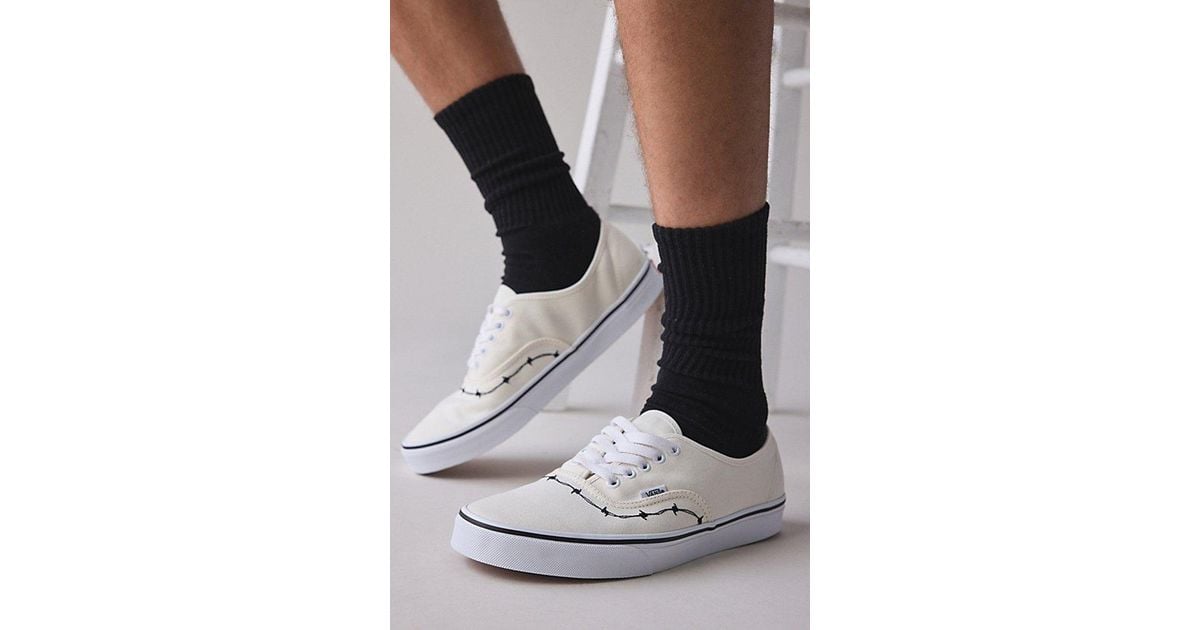 Vans Authentic Barbed Wire Sneaker in Black for Men | Lyst