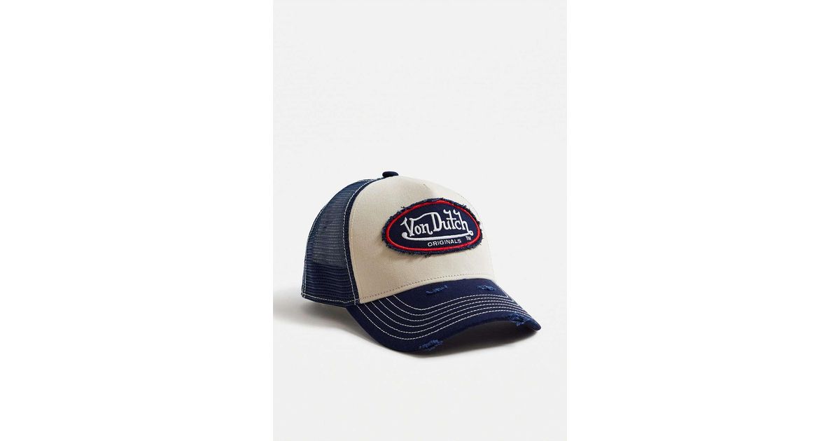 Von Dutch Navy Trucker Cap in Blue for Men | Lyst UK