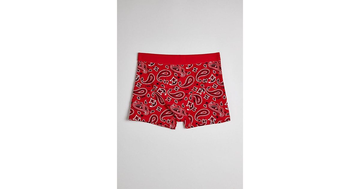Urban Outfitters Bandana Pattern Boxer Brief in Red for Men | Lyst