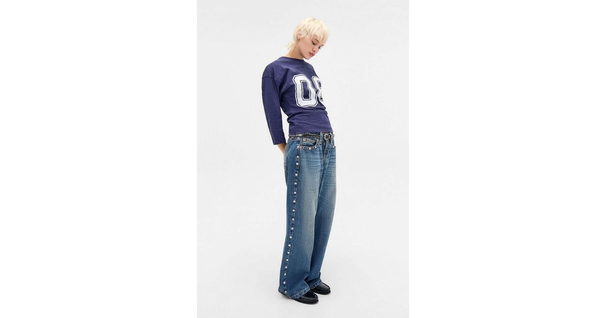BDG Kayla Lowrider Side Rivet Jeans in Blue | Lyst UK