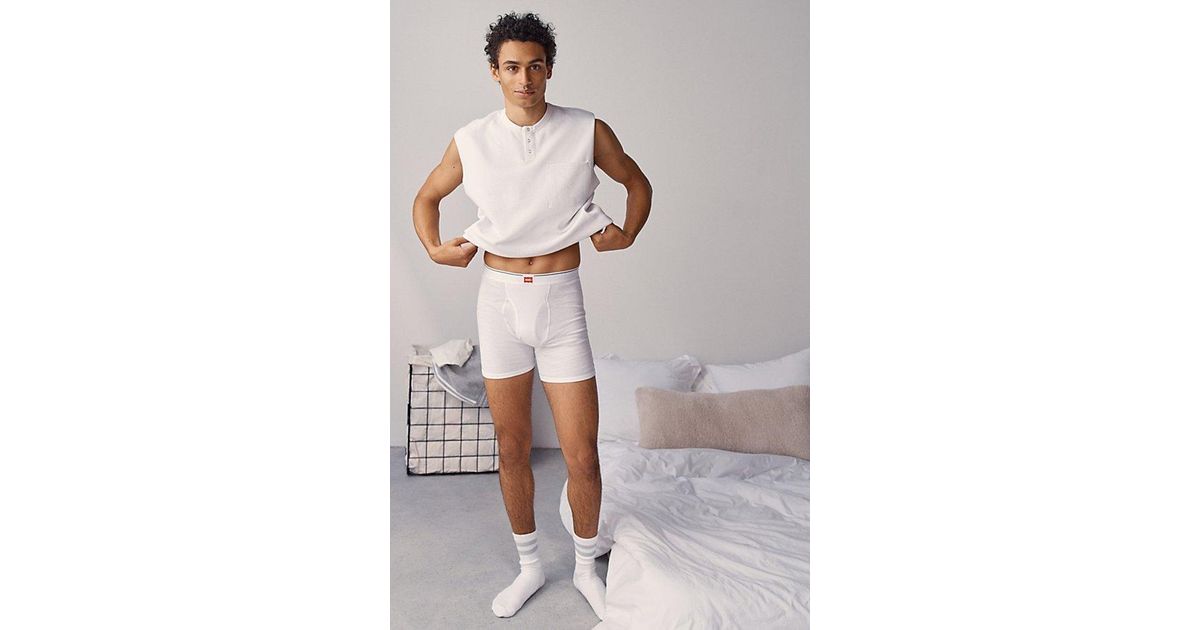 Hanes Uo Exclusive Boxer Brief 2-Pack in White for Men | Lyst