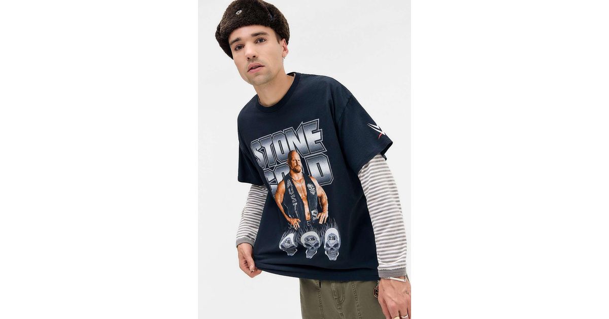 Urban Outfitters Uo Stone Cold T-shirt in Blue for Men | Lyst UK