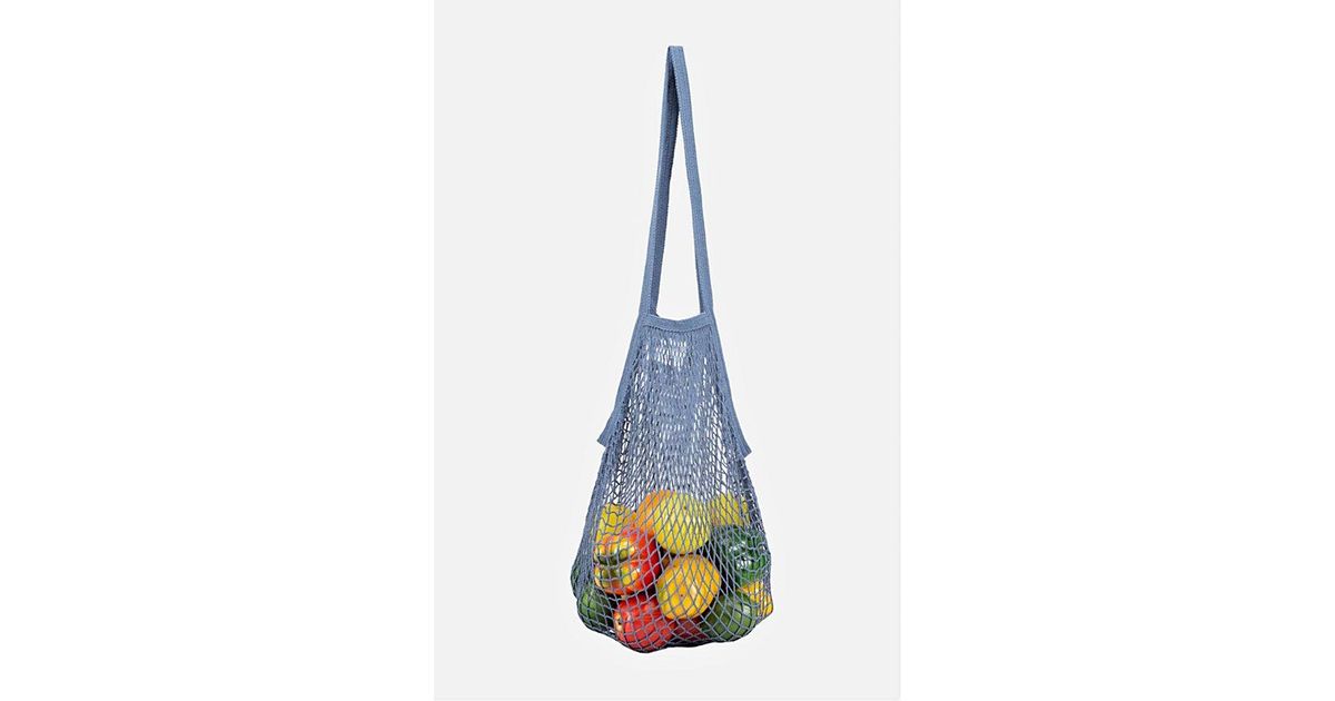 ECOBAGS Original Long Handle Mesh String Tote Bag in Blue | Lyst