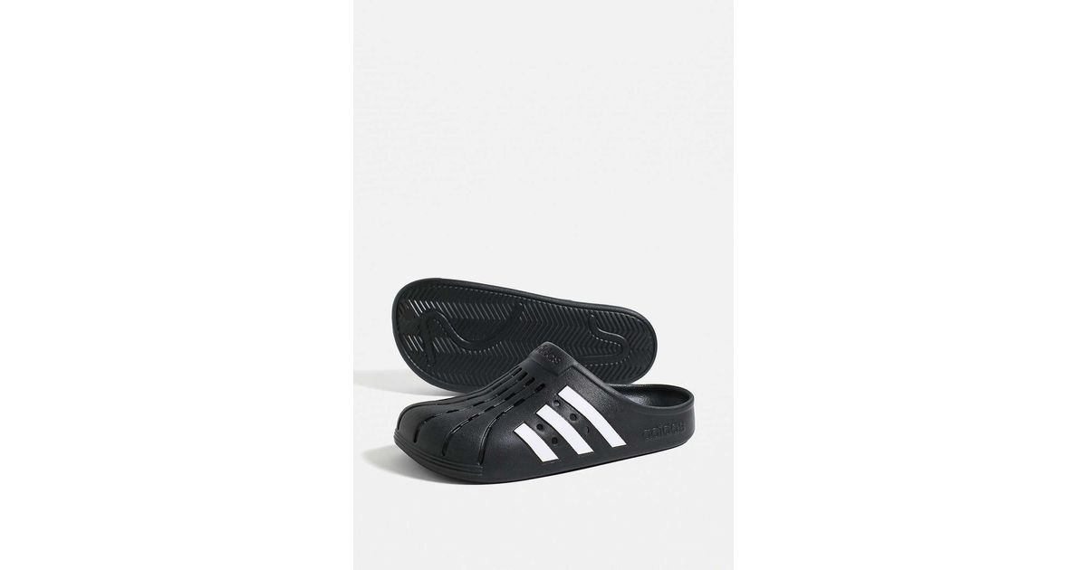 adidas Black & White Adilette Clogs for Men | Lyst UK