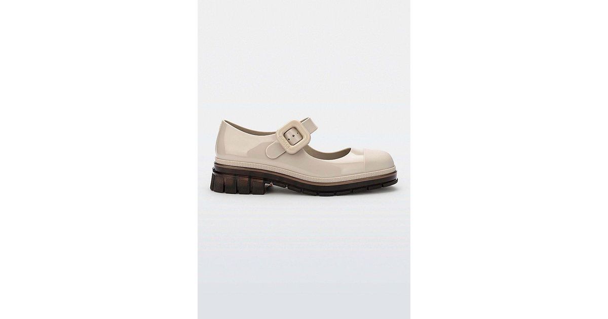 Melissa June Jelly Mary Jane Shoe in White | Lyst