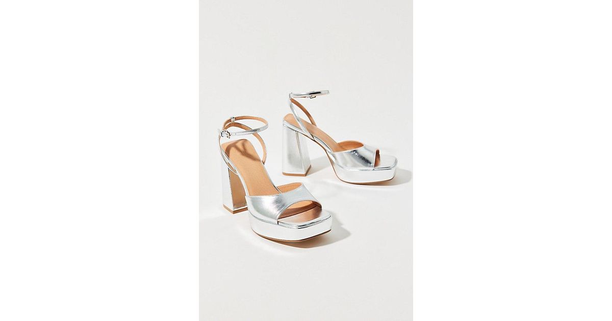 Urban Outfitters Uo Shae Platform Heel in White | Lyst