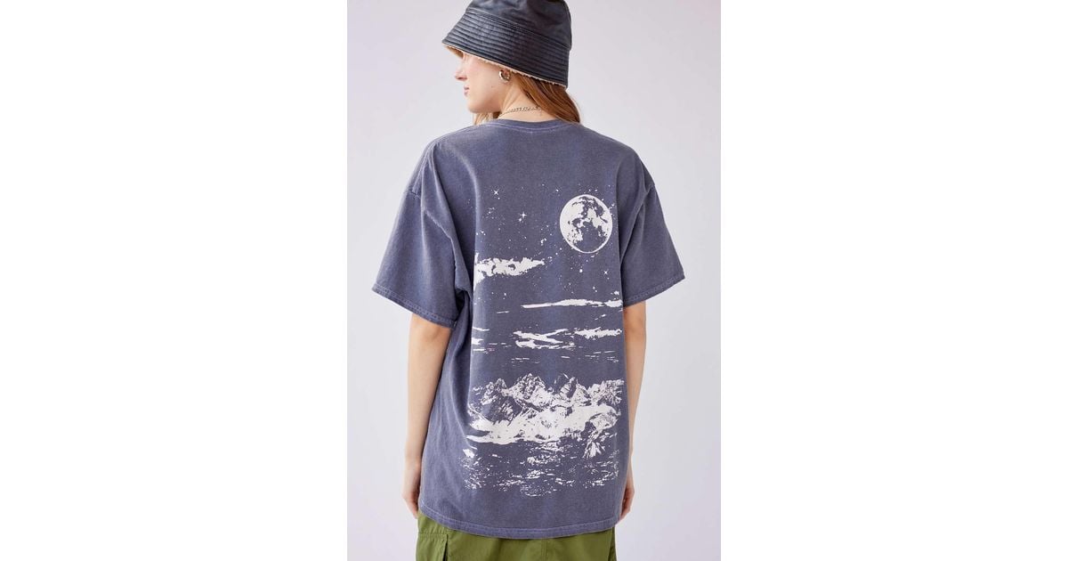 Urban Outfitters Spaced Out T Shirt Dress In Blue Lyst