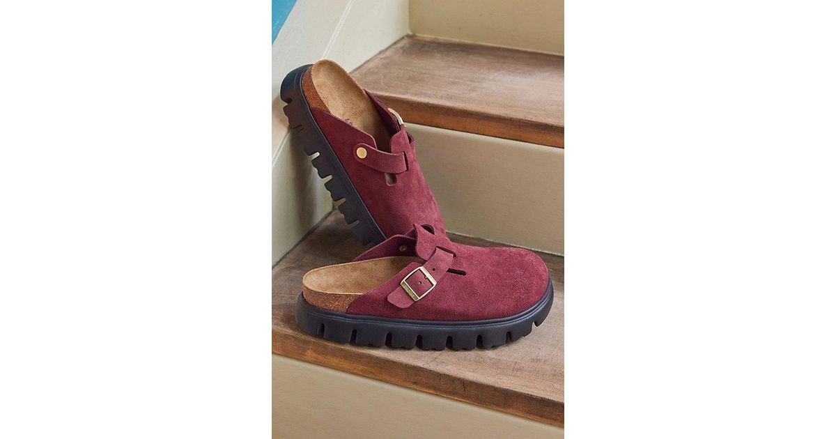 Birkenstock Papillio Boston Chunky Suede Clog | Lyst