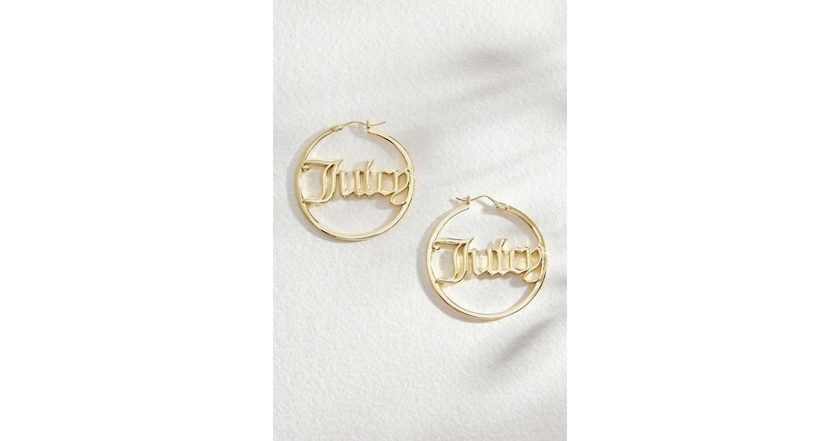 Juicy Couture Hoop Earrings in Metallic Lyst UK