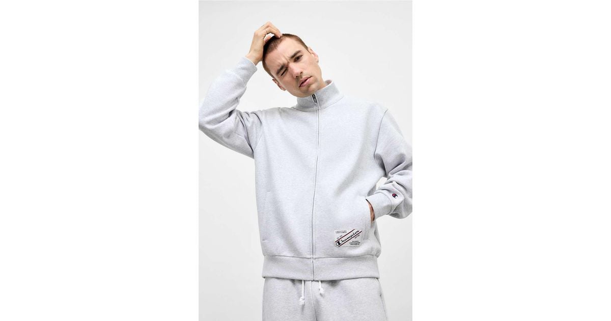Champion Uo Exclusive Grey Track Top in White for Men | Lyst UK