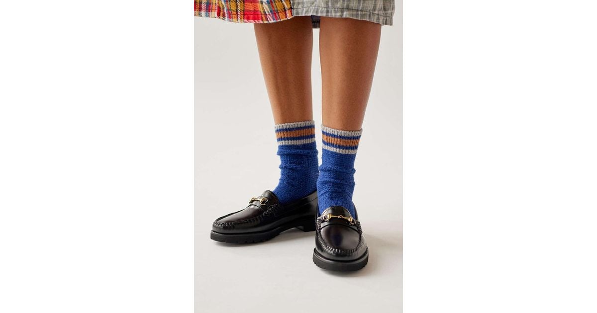 G.H. Bass & Co. Lianna Bit Lug Weejun Loafer in Blue | Lyst