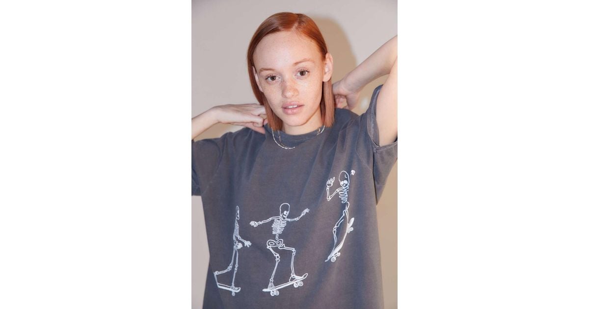 Project Social T Skateboard Skeletons Tee in Black | Lyst