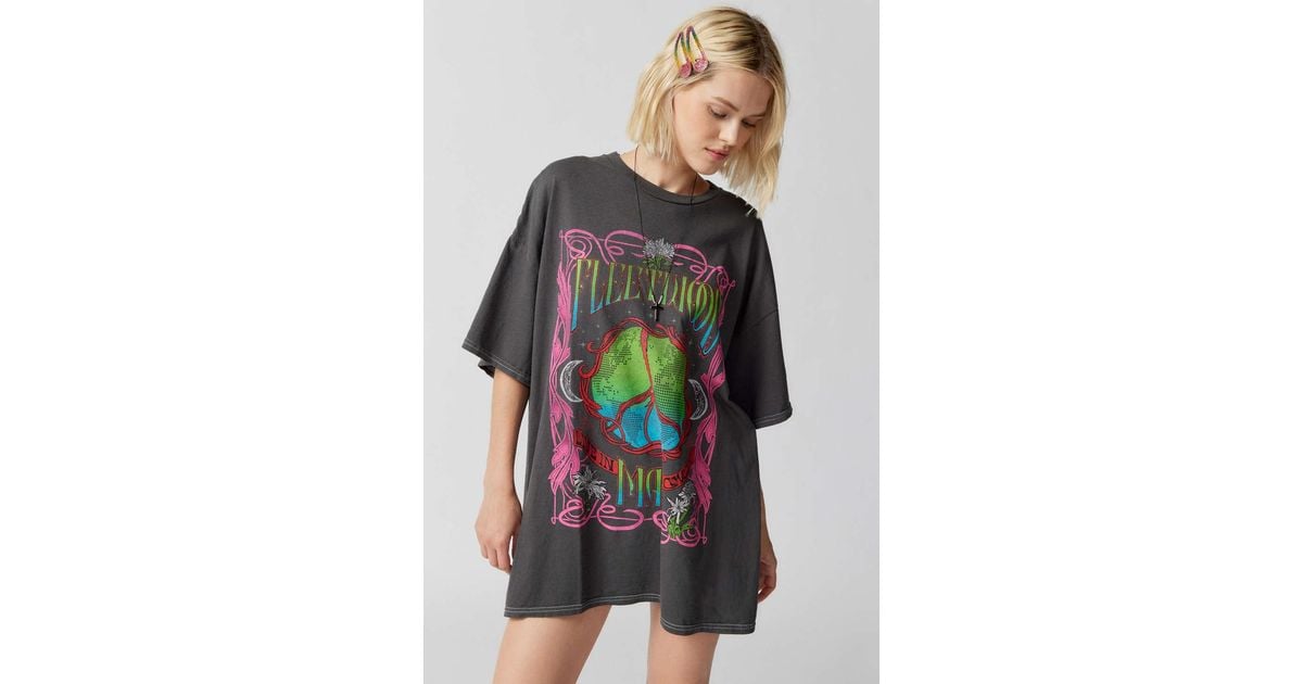 Urban Outfitters Fleetwood Mac T Shirt Dress In Black Lyst