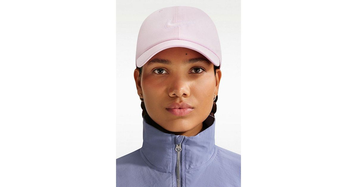 Nike Swoosh Logo Unstructured Hat in Blue | Lyst