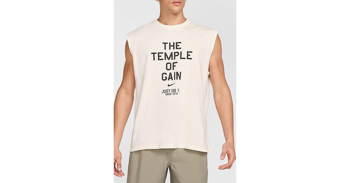 Nike Gym Culture Graphic Muscle Tee in Natural for Men | Lyst