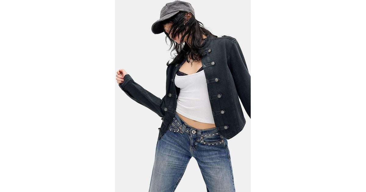 Jaded London Rebel Military Jacket in Blue | Lyst UK