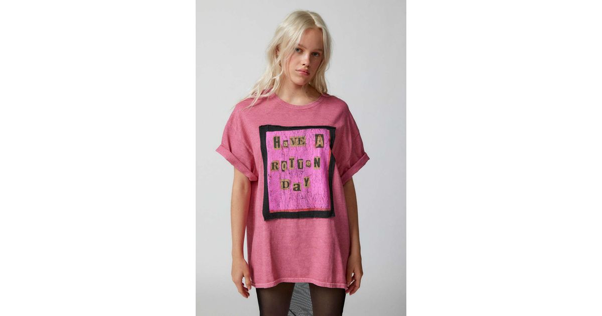 Urban Outfitters Sex Pistols Have A Rotten Day Applique T Shirt Dress