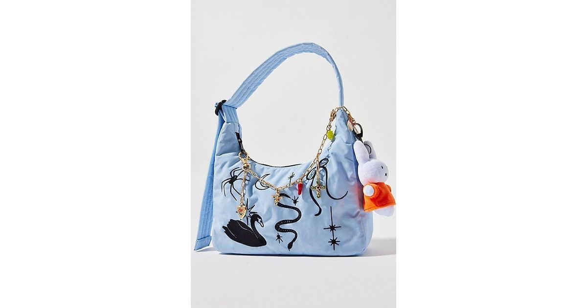 BAGGU Embroidered Ballet Icons Mini Nylon Shoulder Bag in Blue | Lyst