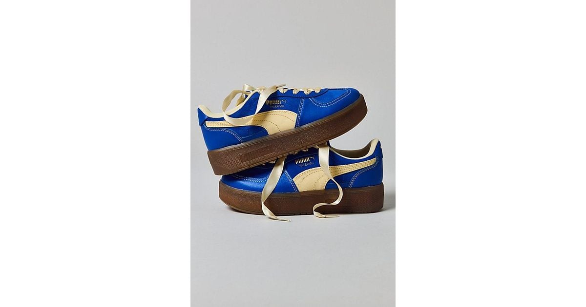 PUMA Palermo Elevata Platform Sneaker in Blue | Lyst