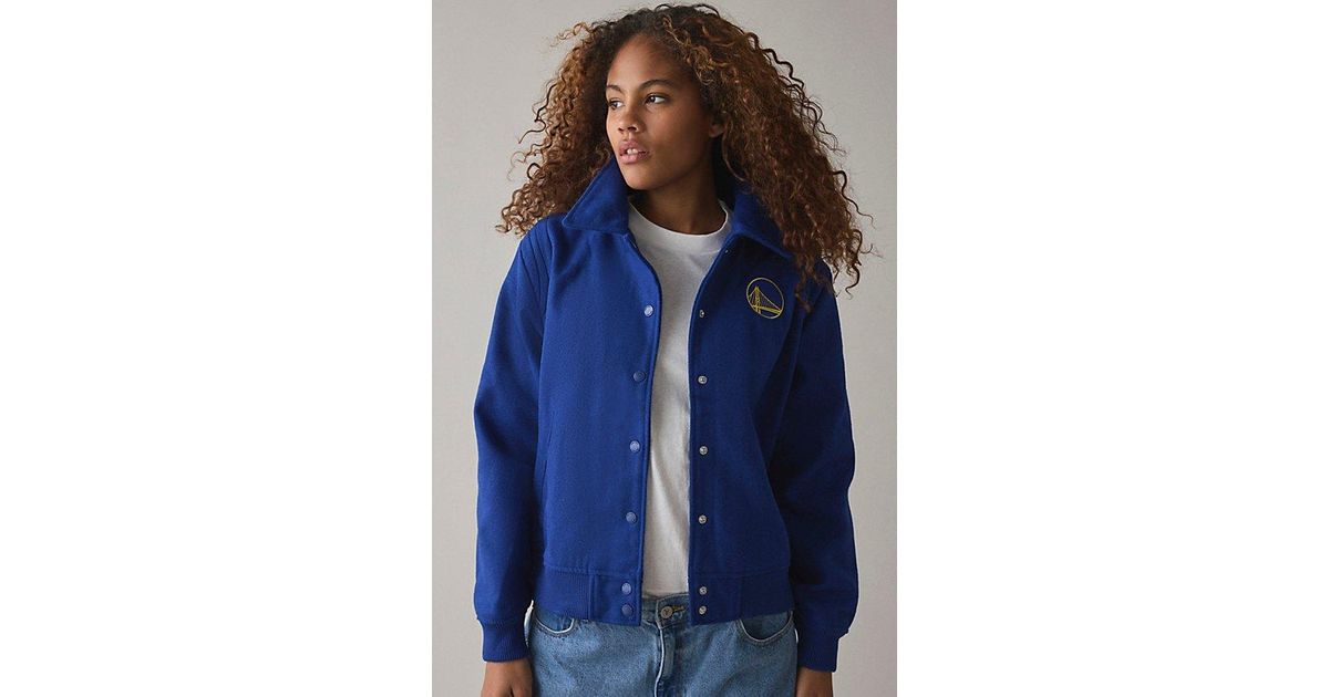 KTZ Nba Collared Varsity Jacket in Blue | Lyst